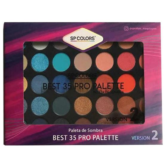 Paleta De Sombra Sp Colors Best 35 Pro Palette Versão 2 - Paleta de ...