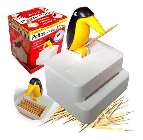 Paliteiro De Mesa Pássaro Tucano Pega Palito De Dente Keita - Paliteiro ...