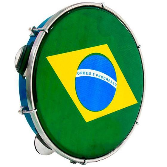 Pandeiro Luen 10 Abs Azul Com Pele Brasil - Luen Percussion - Pandeiro ...