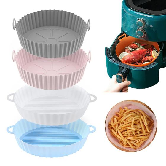 Panela AirFryer Air Catcher Silicone Pote De Forno Bandeja Frito De ...