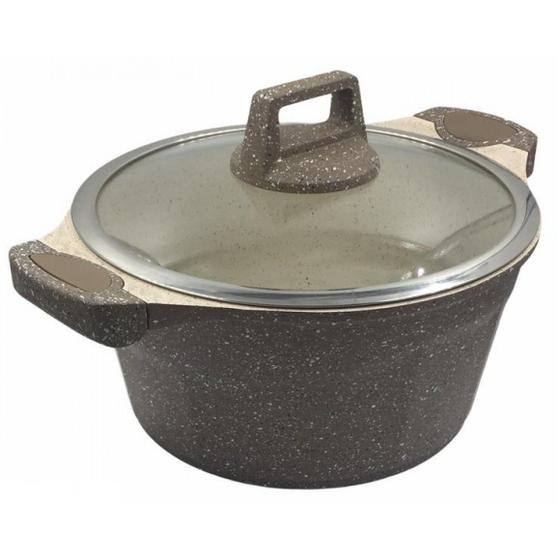 Panela De Alumínio Cerâmica E Granito C/ Tampa De Vidro 28cm - Home ...