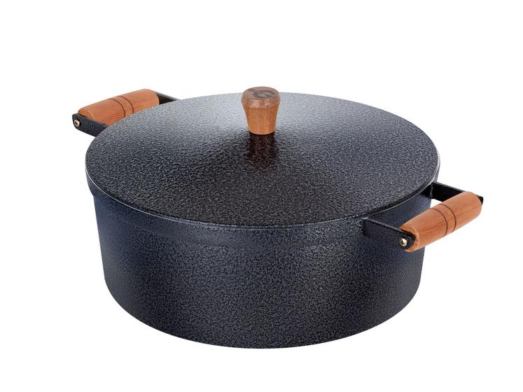 Panela De Alumínio Fundido Preto Craquelado Nº30 - Gimenes - Panelas ...