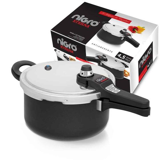 Panela de Pressão 4,5 Litros Nigro Eterna Fechamento Externo Alumínio ...