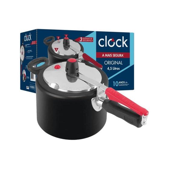 Panela de Pressão Clock Original em Alumínio e Acabamento Antiaderente ...
