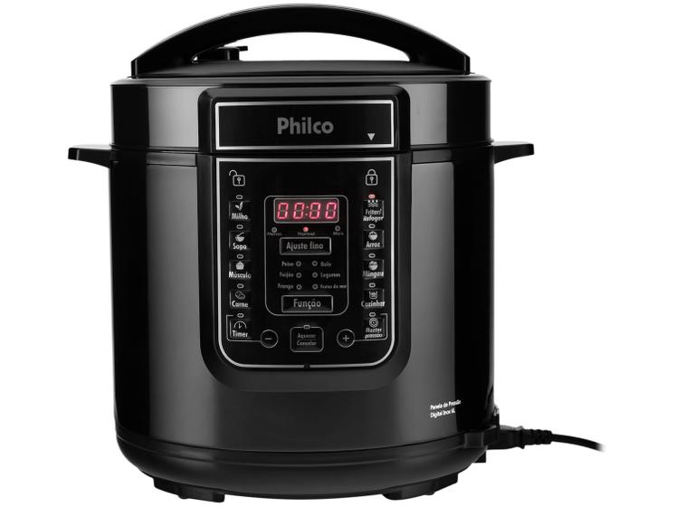 Panela de Pressão Elétrica Philco Digital PPPP01 1000W - 1000W 6L Timer ...