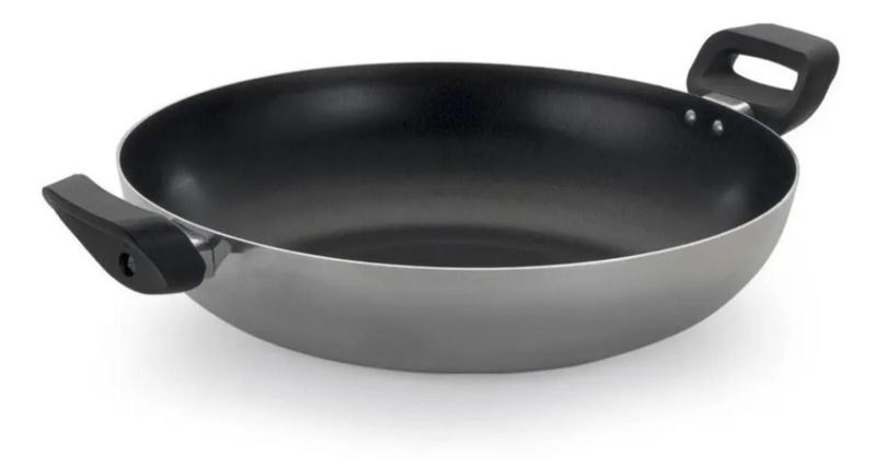 Panela Frigideira Wok 28cm Antiaderente 3,3l Teflon S/ Tampa - Alumínio Nacional - Panela Wok ...
