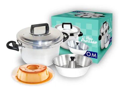 Panela Meia Pressão A Vapor Forma, Panela Pudim Assa Em 20 Minutos - OM ...