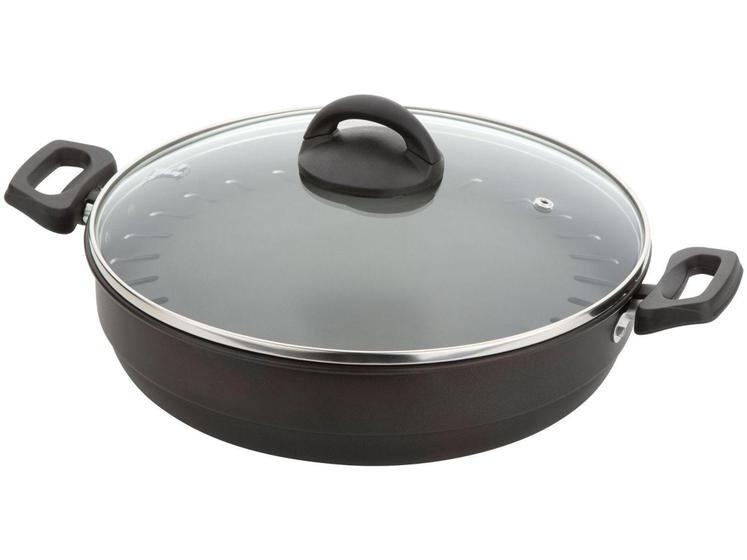 Panela Multiflon Antiaderente de Alumínio - Preta 28cm Gourmet 54628 ...