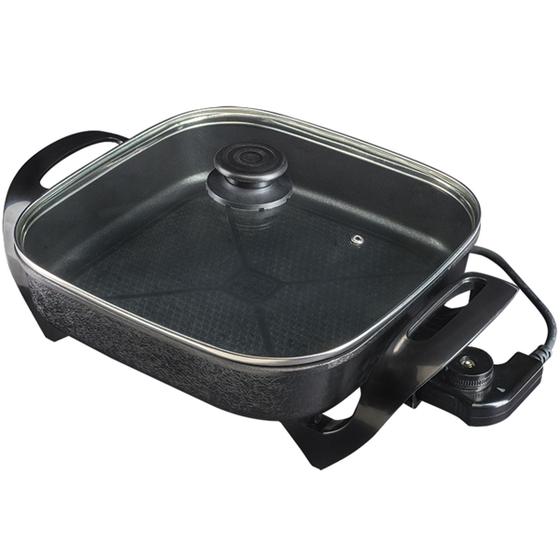 Panela Multifuncional Elétrica Quadrada 30cm Grill 220V Antiaderente ...