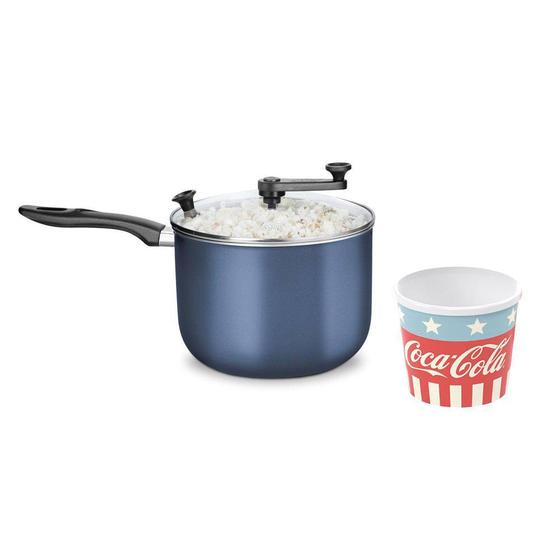 Panela Pipoqueira Azul Petróleo e Balde de Pipoca Coca Cola - MTA ...