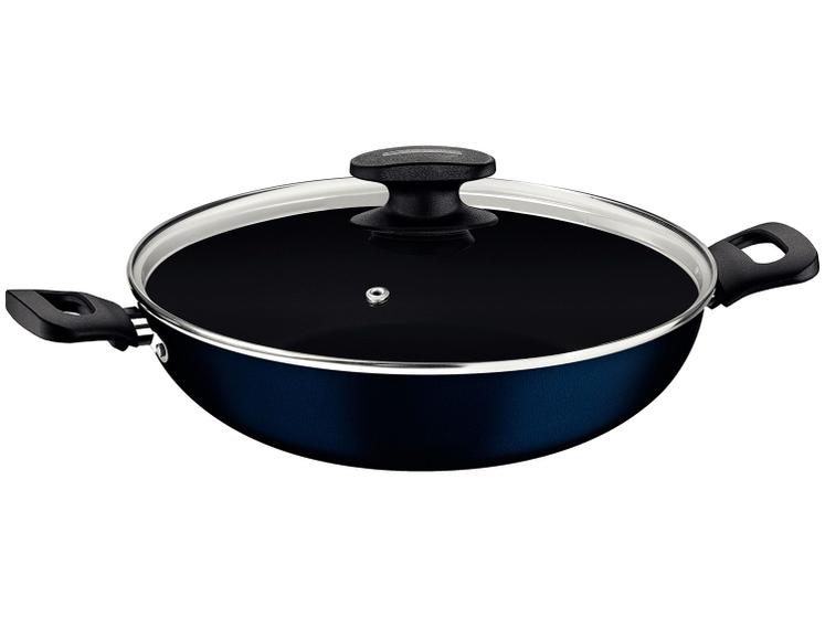 Panela Wok Antiaderente Tramontina De Alumínio Ravena Azul 28cm