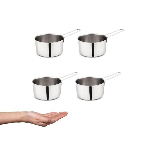 Panelinha Mini Panela Inox 10cm Couvert Entrada Buffet 4un - JAMES.F ...