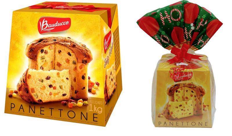 Panetone De Frutas Cristalizadas Bauducco 908g Presente - Panetone ...