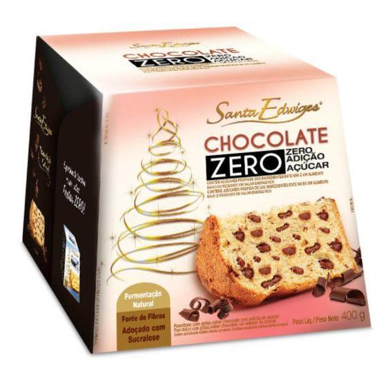 Panetone Gotas de Chocolate Zero Açúcar 400g Santa Edwiges - Panetone ...