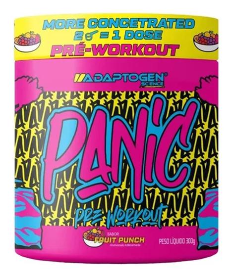 Panic Pré-treino Nova Embalagem 300g Adaptogen Sabores Sabor Fruit Punch - Pré Treino - Magazine ...