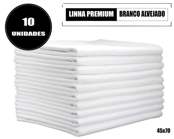 Pano de Chão Branco Grande Grosso Kit C/ 10 Chao 45x70 Atacado - Pano ...