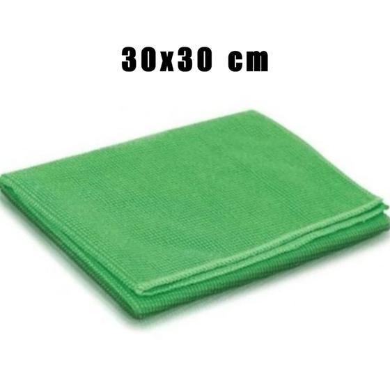 Pano De Microfibra Verde 30x30cm - 1 Unidade - Bralimpia - Pano ...