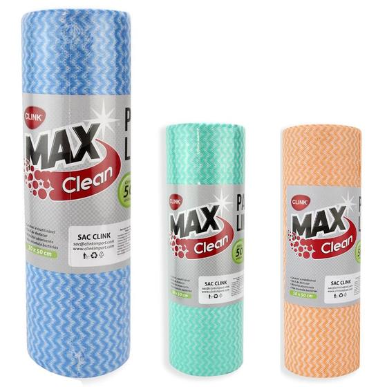 Pano de poliester reutilizavel max clean 50 folhas 50x30cm - CLINK ...