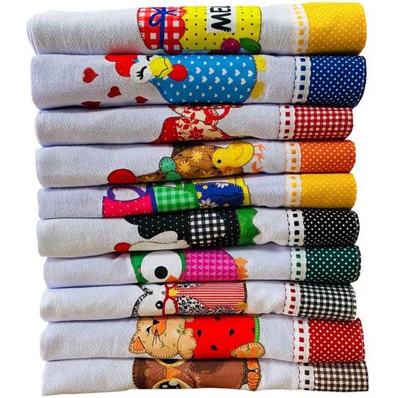 Pano De Prato Atacado Premium Cozinha Kit Com 3 Peças - Rubber Store ...