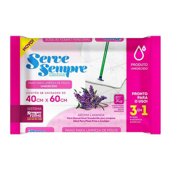 Pano De Rodo Multiuso 10 Unidades - Serve Sempre - Pano - Magazine Luiza