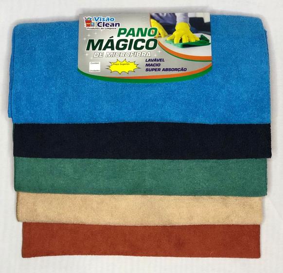 Pano Mágico Kit 5 und 0,70 x 0,72 cores diversas 10 KIT - Visão Clean ...