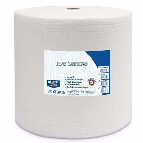 Pano Multiuso 28 Cm X 300 M Bobina Cor Branco Life Clean (Tipo Perflex ...