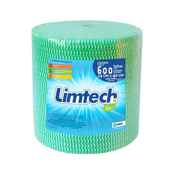 Pano Multiuso 28cm x 240 metros x 45g Verde com 600 panos Limtech - OBER LIMTECH - Pano ...