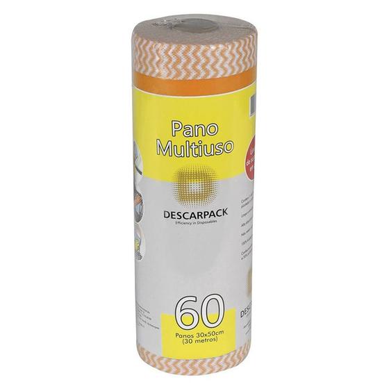 Pano Multiuso 30cm x 30m Laranja Rolo Descarpack - Pano - Magazine Luiza