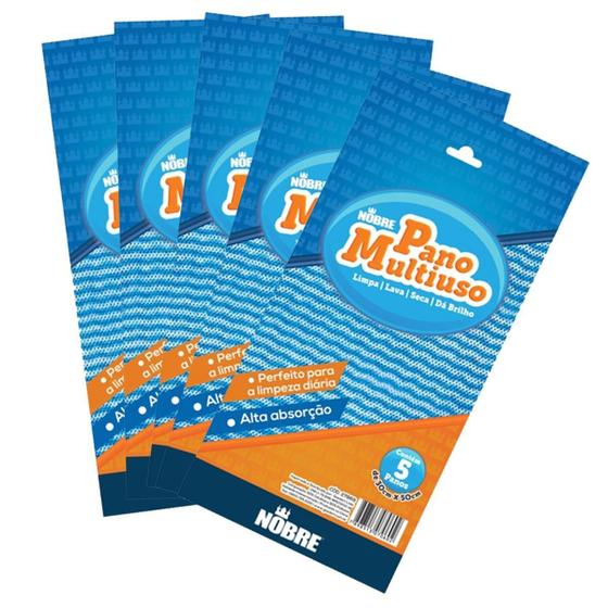 Pano Multiuso Nobre 5 Unidades De 30X50Cm Kit 5 - Geral - Pano ...