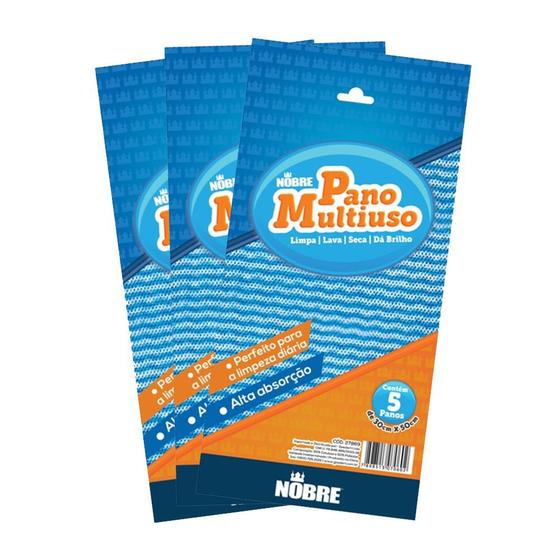 Pano Multiuso Nobre Pacote Com 15 Unidades 30x50cm - Pano - Magazine Luiza