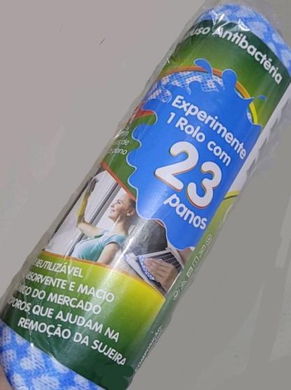 Pano Multiuso Rolo com 23 unidades Medidas: 22x32 cm Antibactéria Tipo ...