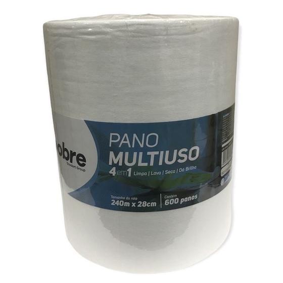 Pano Multiuso Slim Rolo Branco 28cmx240m Nobre - Pano - Magazine Luiza