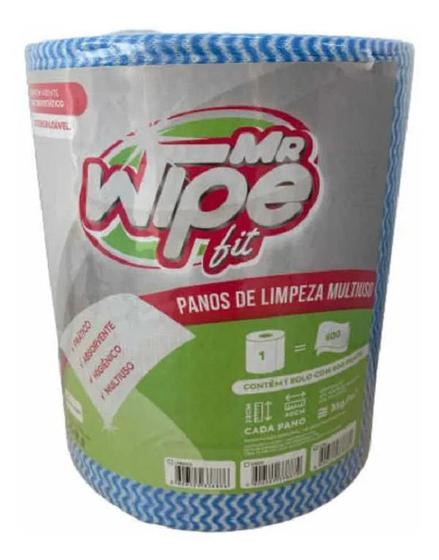 Pano Multiuso Tipo Perfex Rolo 600 Panos Azul 28X40 240M - Mr Wipe - Pano - Magazine Luiza