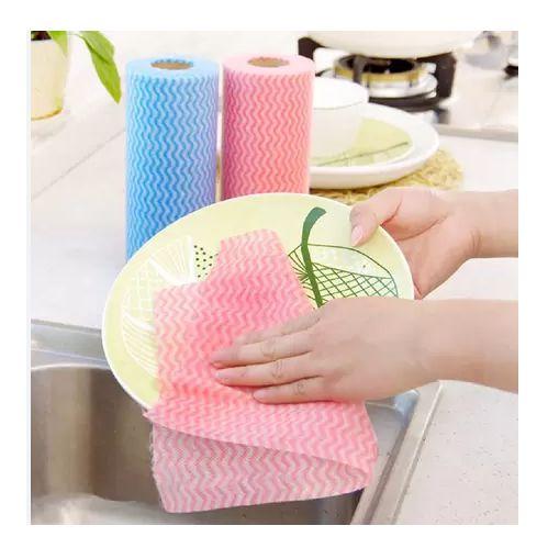 Pano Multiuso Tipo Perflex Rolo 50 Folhas Limpeza 25x30 Cm Reutilizável ...