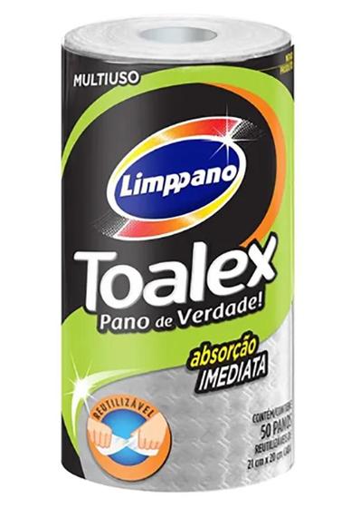 Pano Multiuso Toalex - Absorção Imediata - 50 Panos - Limppano - Pano ...