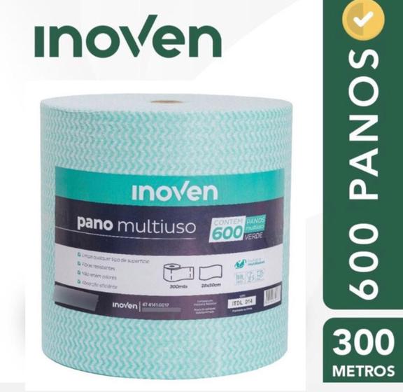 Pano Perfex, Multiuso, 28 cm de largura, 300 metros, 600 Panos, bobina ...