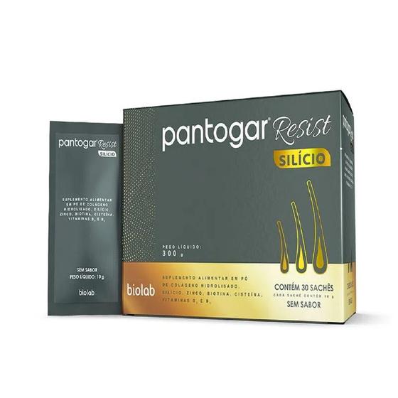 Pantogar Resist Silício Com 30 Sachês - Fitoterápicos - Magazine Luiza