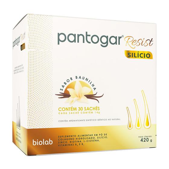 Pantogar Resist Silício Sabor Baunilha com 30 Sachês de 14g cada ...