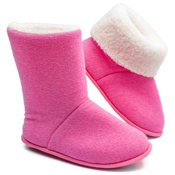 Pantufa Feminina e Masculina Peluciada Sola de Borracha Quentinha - Meu ...