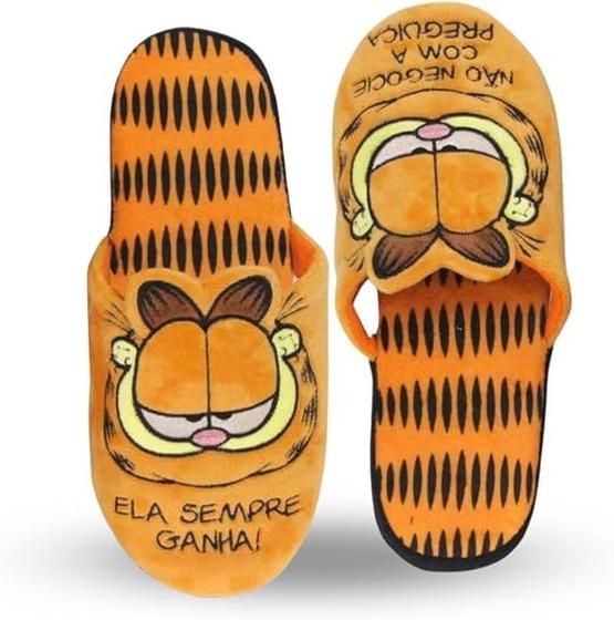 Pantufa Garfield Chinelo De Quarto Adulto Laranja Unissex Oficial ...