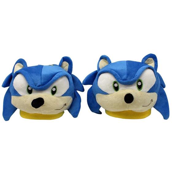 Pantufa sonic infantil 3d solado de borracha pelucia oficial - Zona ...