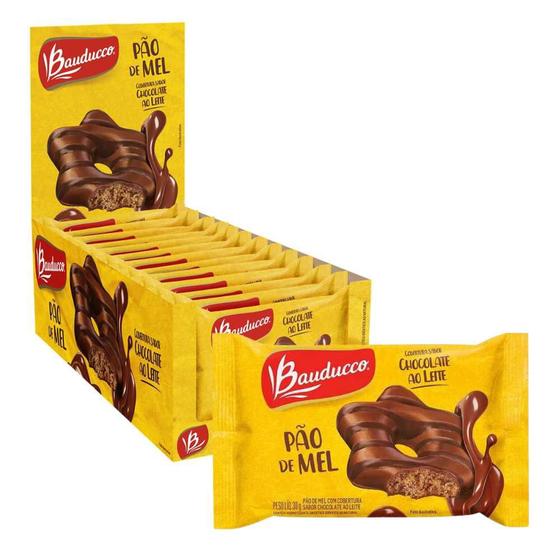 Pão de Mel Bauducco Chocolate Ao Leite 14 unidades de 30g - Pão de Mel ...