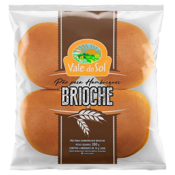 Pão para Hambúrguer Vale do Sol Brioche 280g - Pão - Magazine Luiza