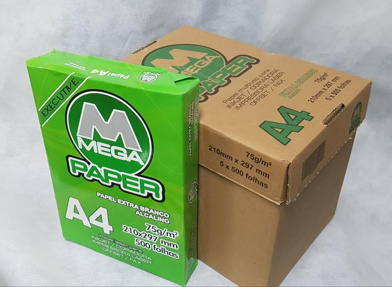 Papel A4 Mega Paper 210x297 2500 folhas - Papel Sulfite - Magazine Luiza