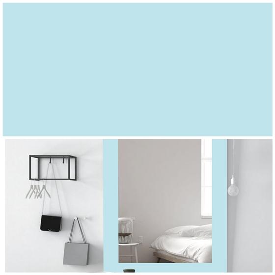 Papel Adesivo Contact Azul Pastel Fosco Opaco 45 Cm X 5 Metros - Con ...