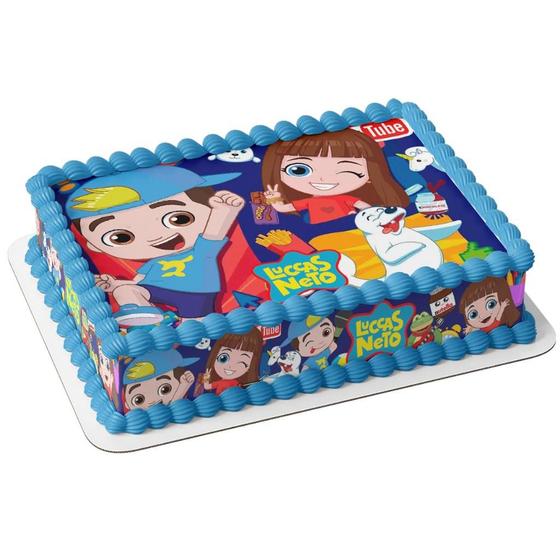 Papel arroz e faixa para bolo festa aniversário Luccas neto - Catias ...