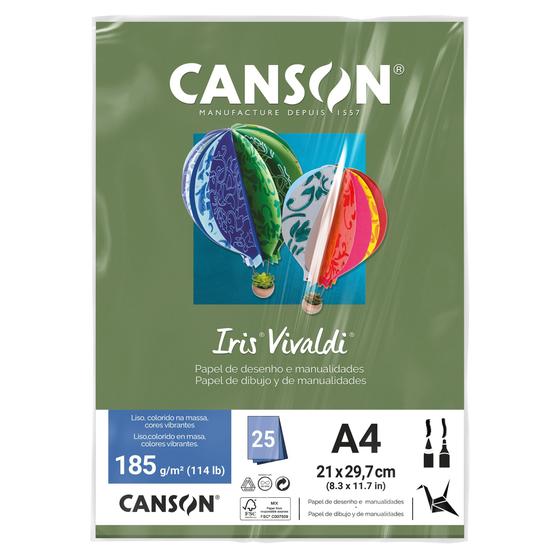 Papel Canson Color Iris Vivaldi 25 Folhas 185g Canson - Papéis ...