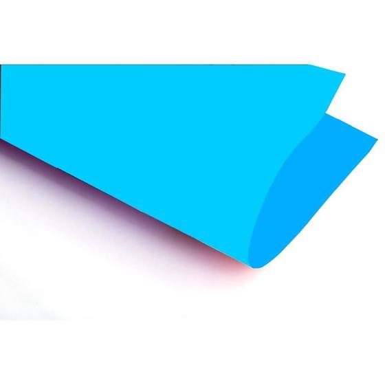 Papel Cartolina Dupla Face Color SET 48X66CM Azul Claro Pacote com 20 ...