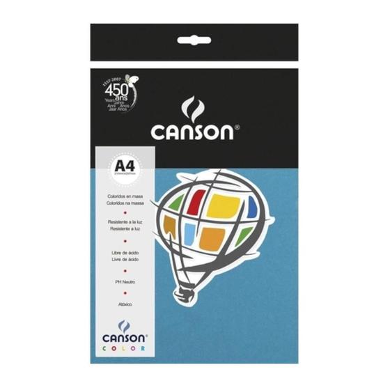 Papel Color Plus A4 Canson 120G 15 Folhas Azul Royal - Papéis - Magazine Luiza