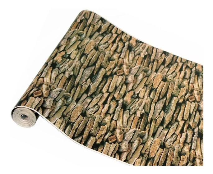 Papel Contact Pedra Nature Adesivo Para Decoração de Ambiente 10m X 45 ...